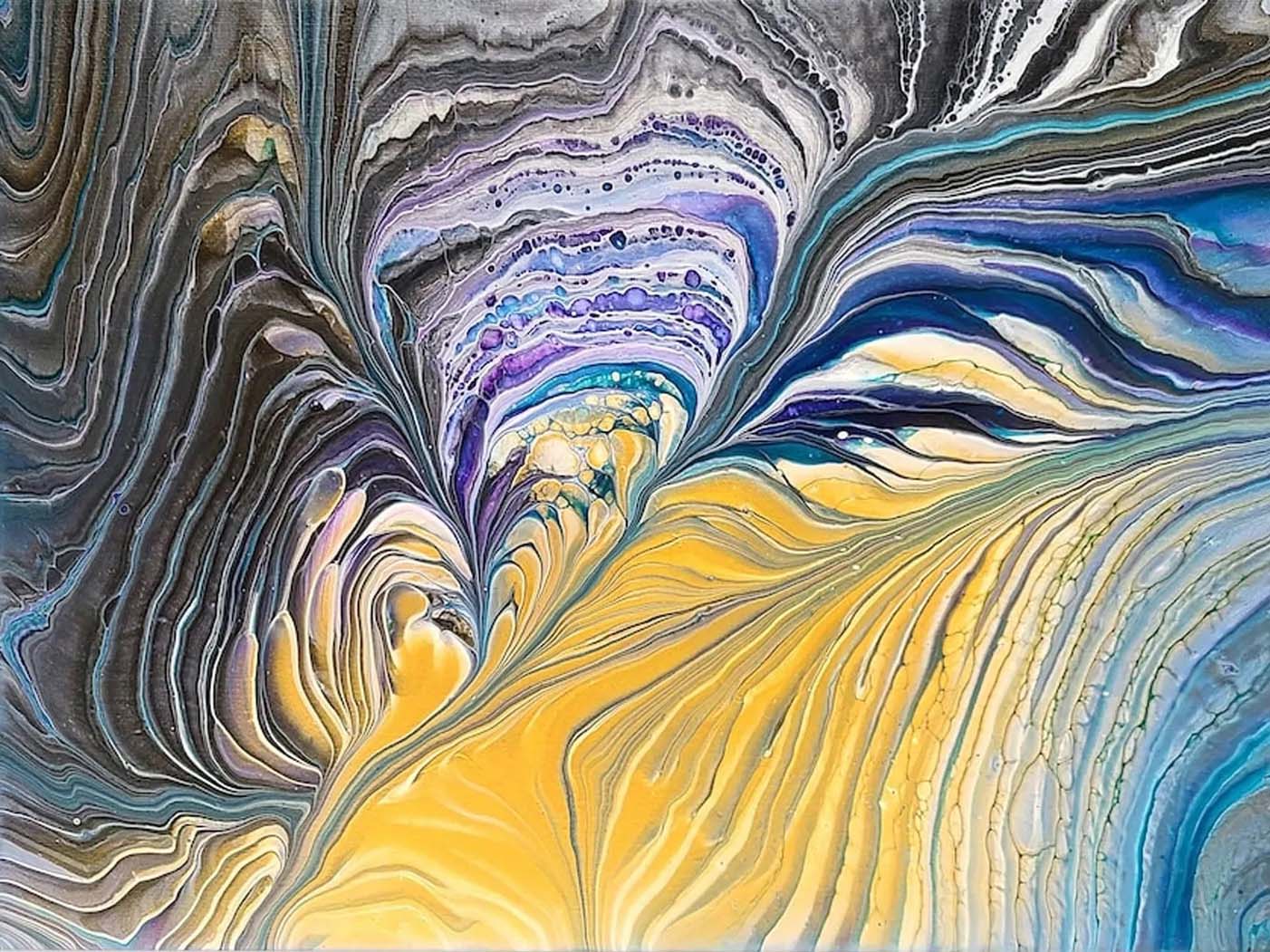 Acrylic Pour Paintings – Mixed Media Girl