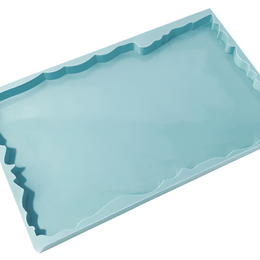 Extra-large Rectangle Tray Silicone Mold with Agate Edges – Mixed Media ...